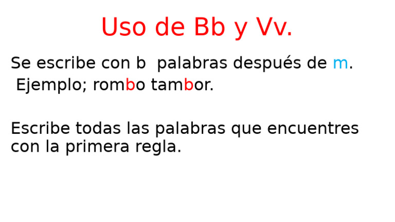 Uso de BB y VV | PDF | Artes del lenguaje y disciplina