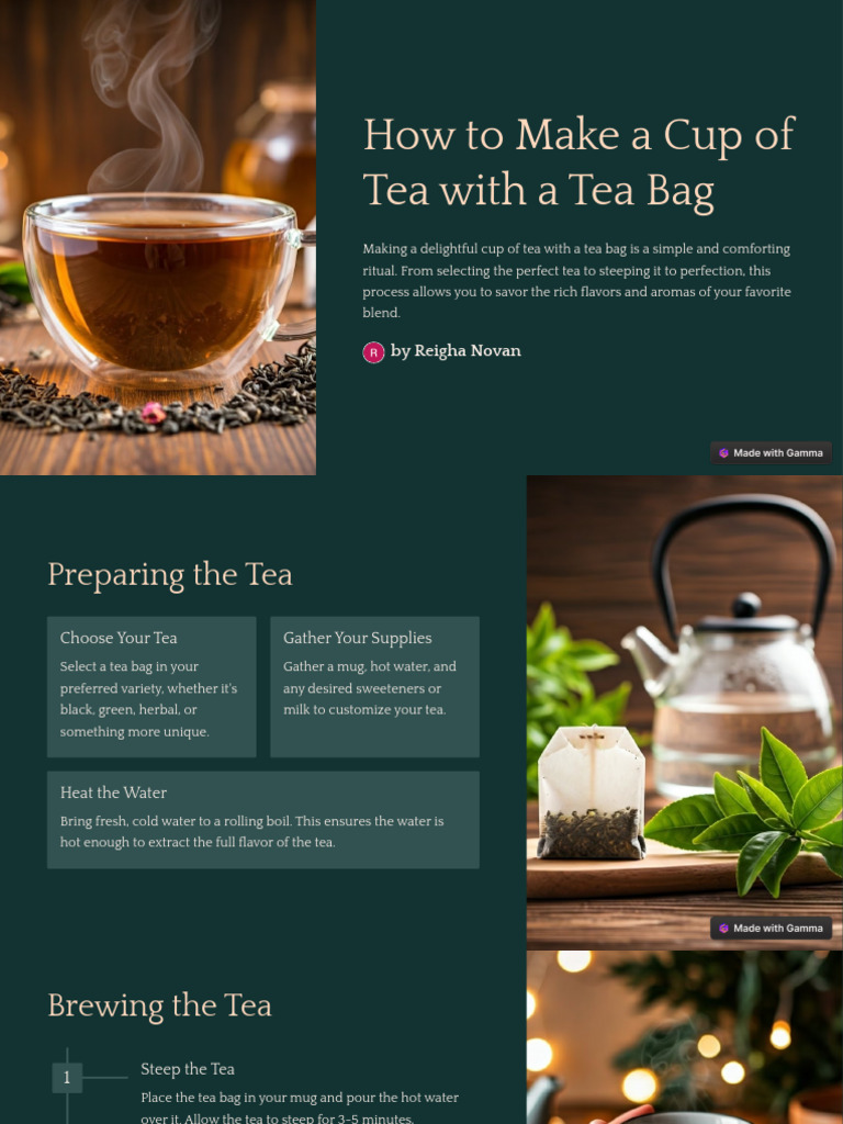 How to Brew Tea with a Tea Bag | PDF | Cooking, Food & Wine