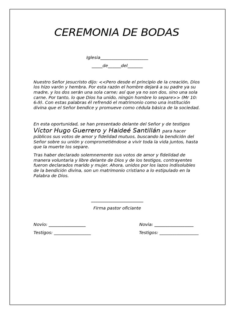 CEREMONIA DE BODAS | PDF