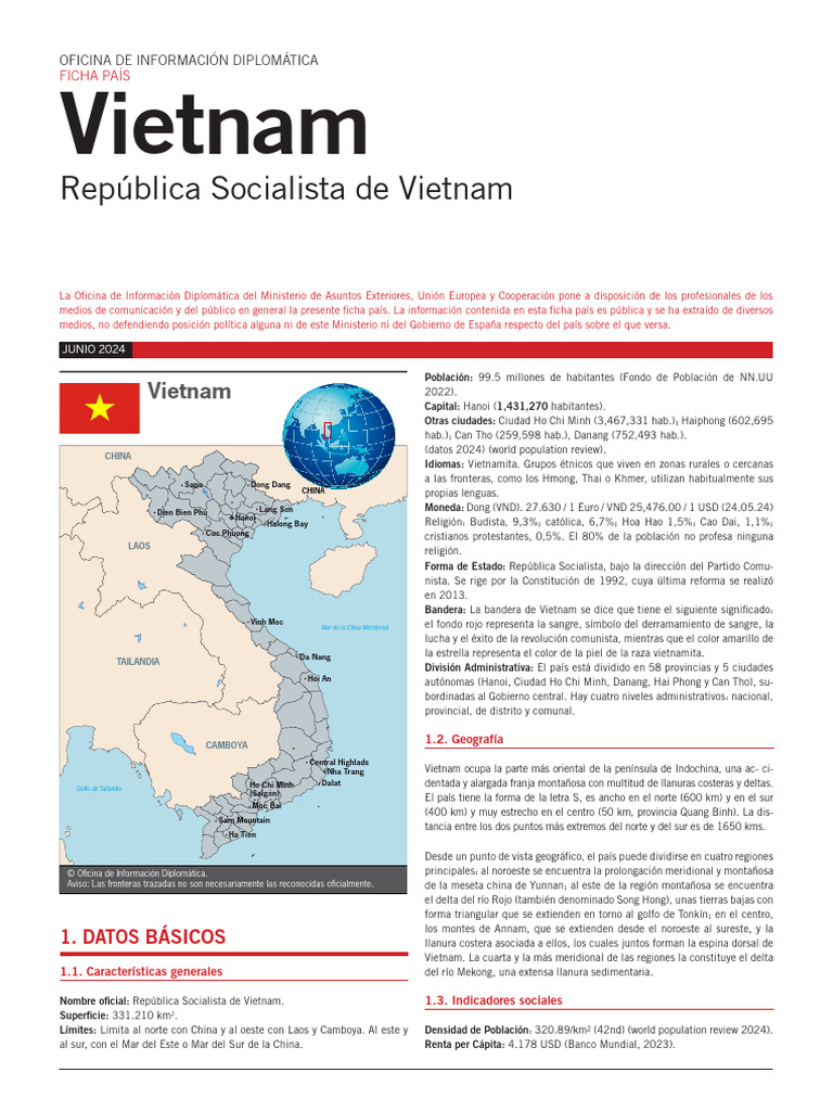 VIETNAM_FICHA PAIS | PDF | Vietnam