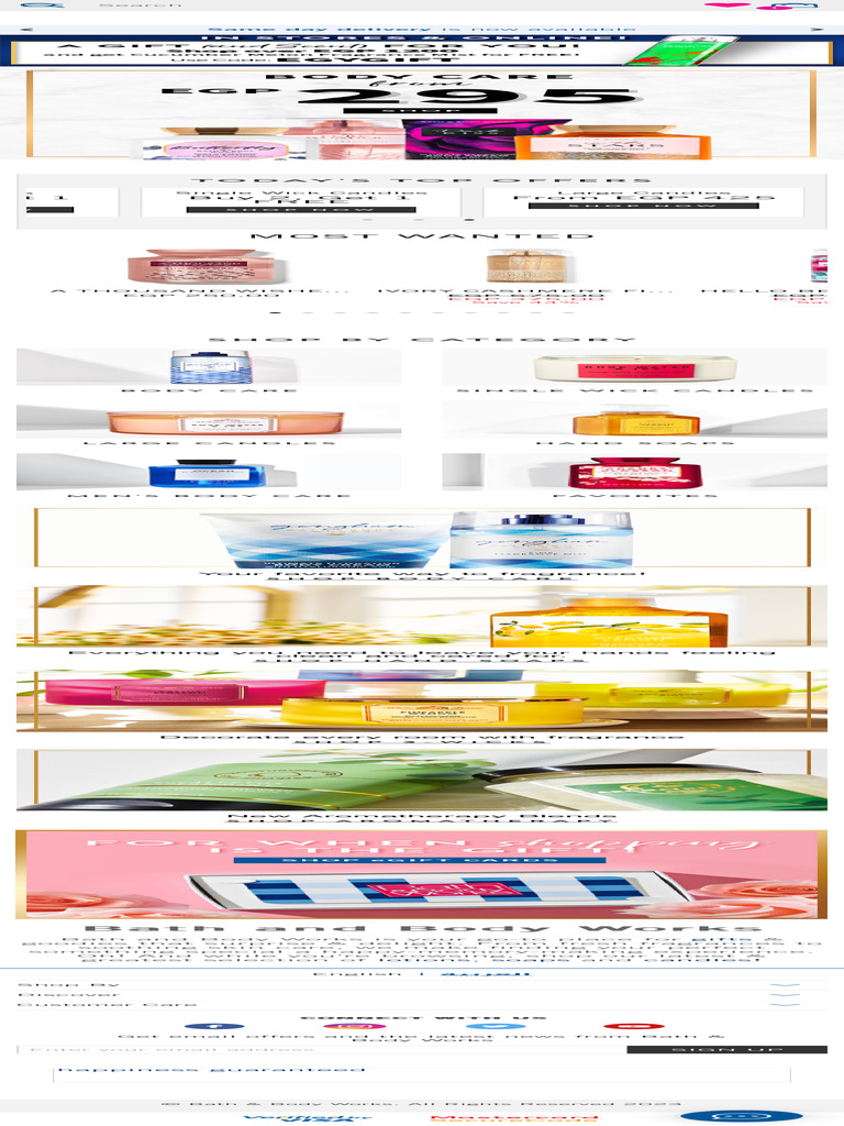 Bath & Body Works Egypt Shop Bath and Body Products Online | PDF