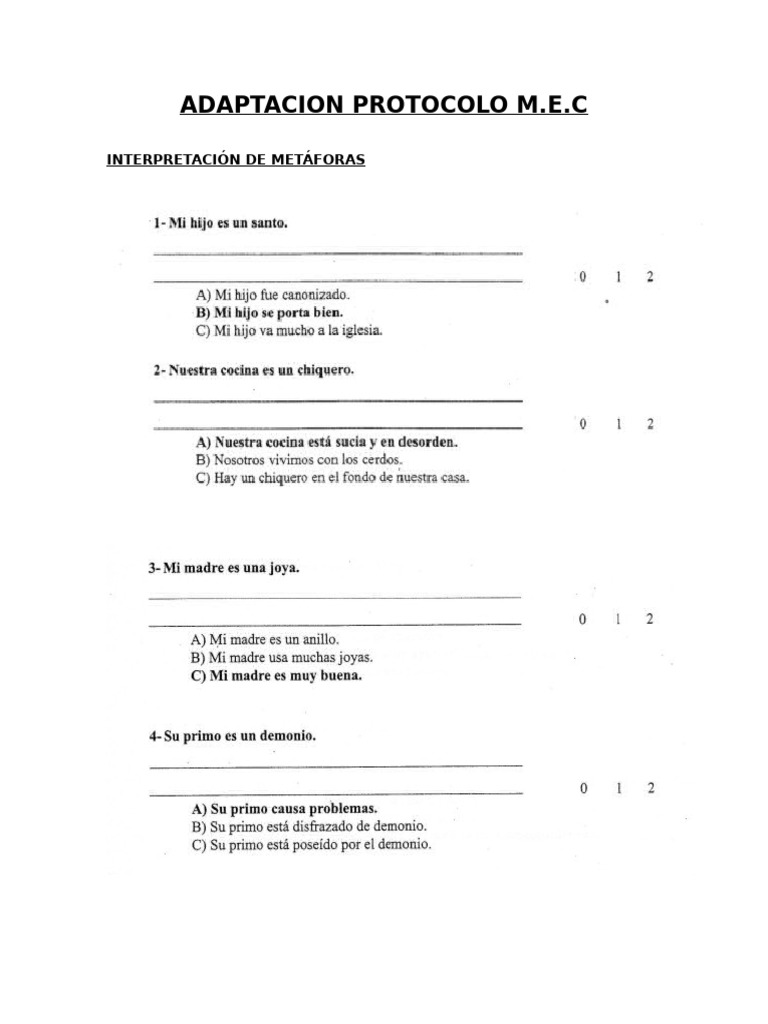 Adaptacion Protocolo Mec | PDF