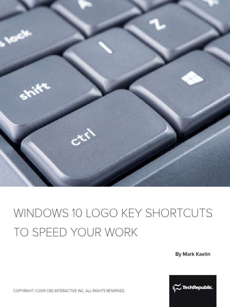 TR EB Windows Logo Shortcuts | PDF | Keyboard Shortcut | Microsoft Windows