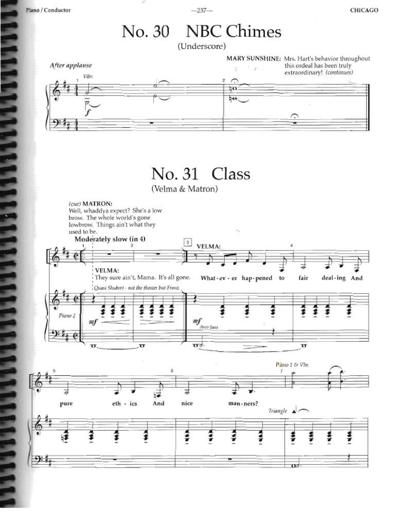 Class (Chicago - Score) | PDF