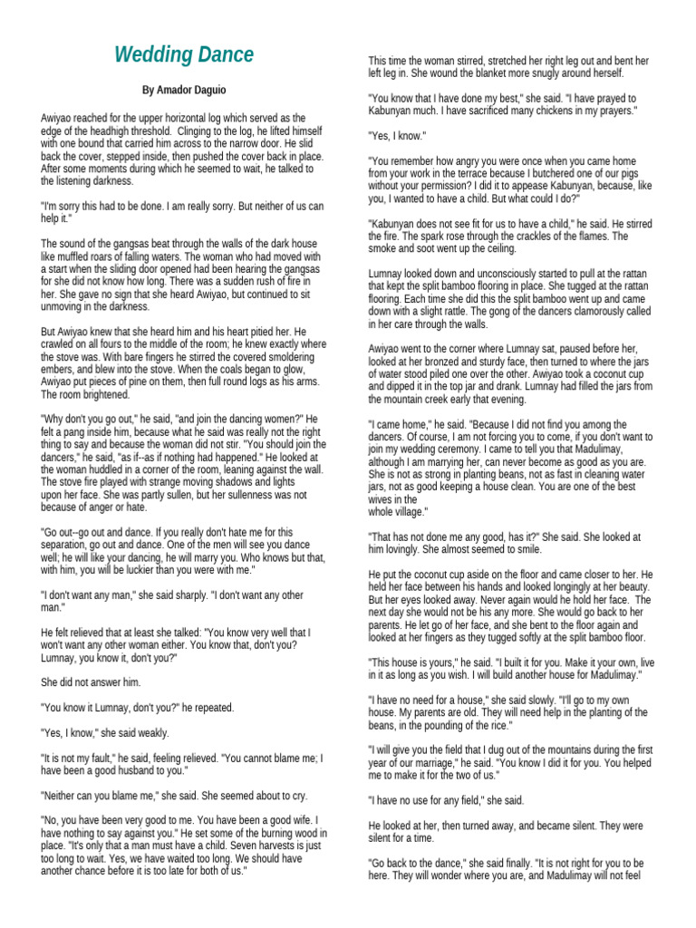 The Wedding Dance | PDF