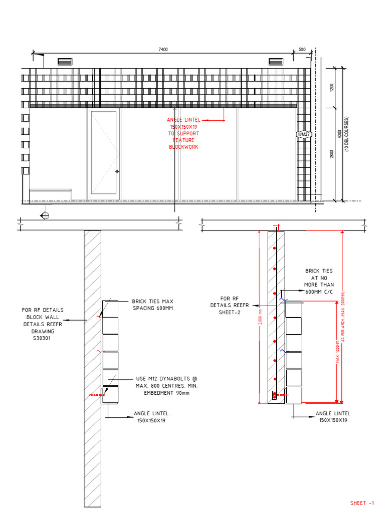 2000MM Deep Lintel Configuration | PDF | Architectural Elements ...