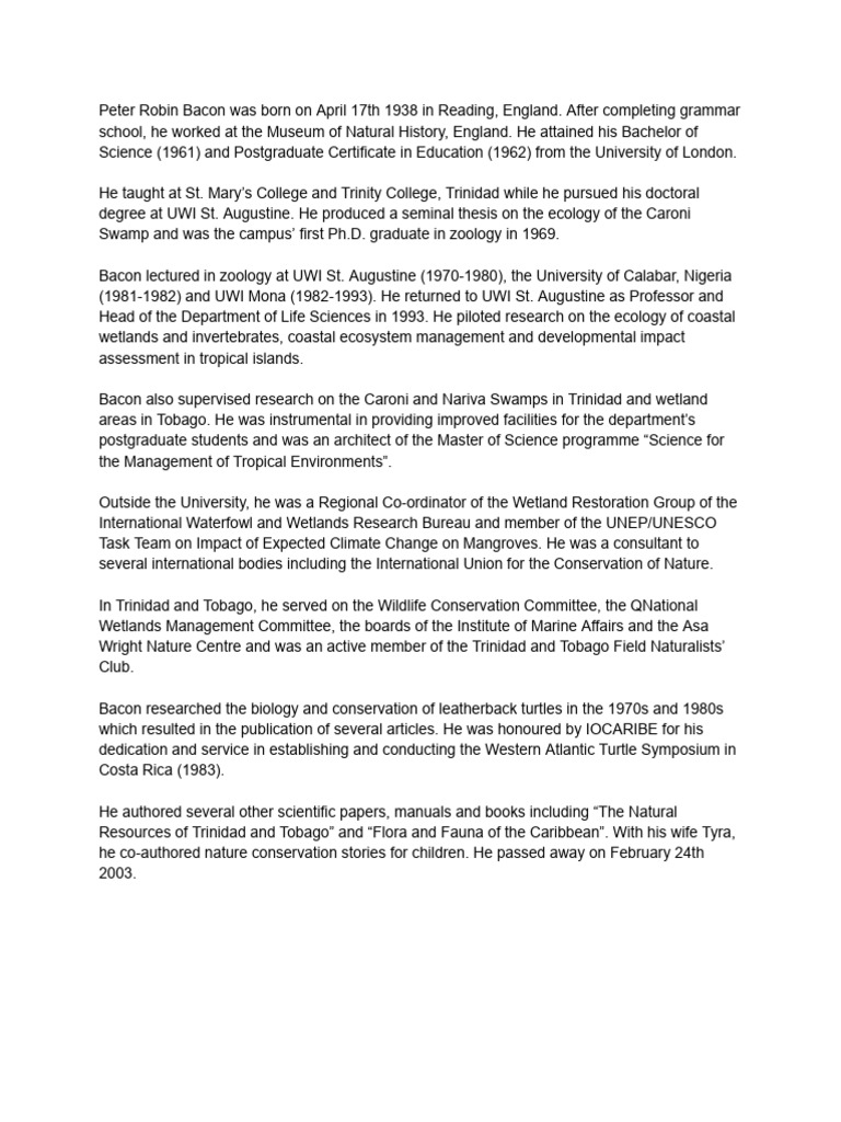 Peter Bacon | PDF | Science & Mathematics