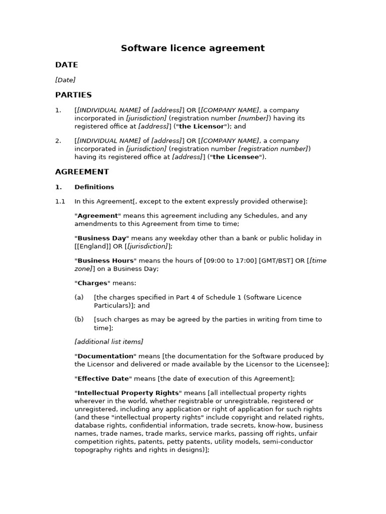 Software Licence Agreement | PDF | License | Breach Of Contract