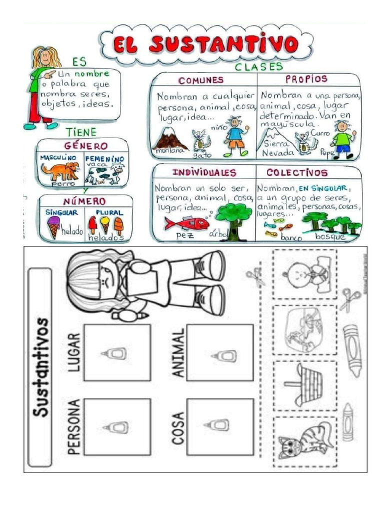 Sustantivo Actividades 2do | PDF