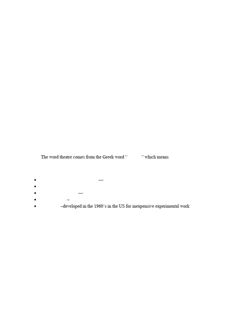 Understanding Theater Elements | PDF | Theatre | Acting
