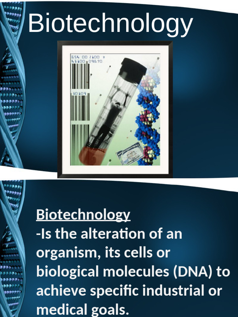 Lesson 1 Intro To Biotechnology | PDF