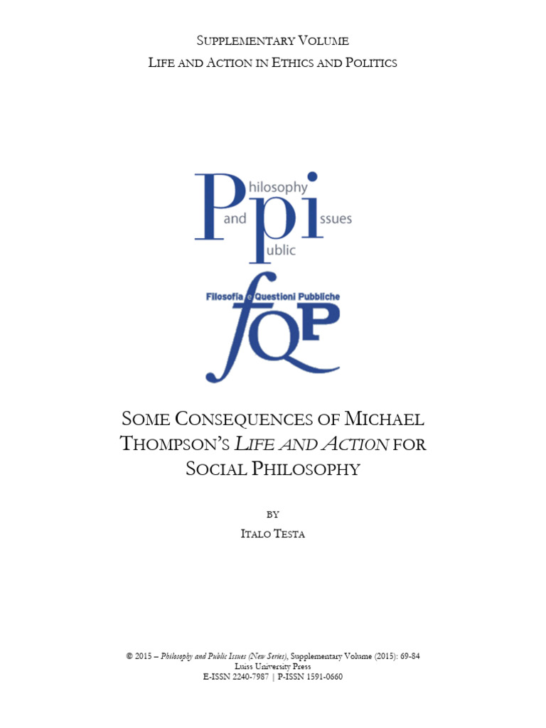 Thompson's Impact on Social Philosophy | PDF | Ontology | Concept