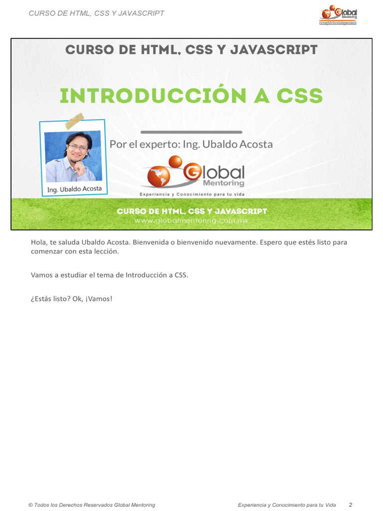 CHTML-A-Leccion-IntroduccionCSS | PDF | Modelo de objeto de documento ...
