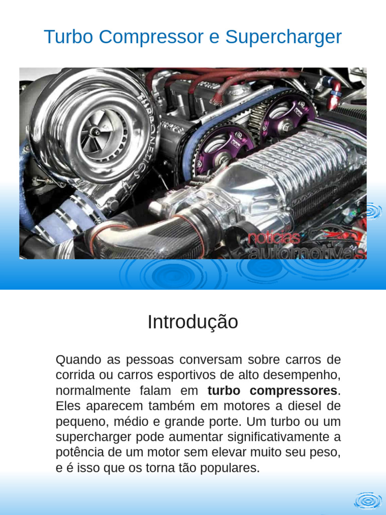Turbo vs Supercharger: Diferenças e Funções | PDF | Turbocompressor ...