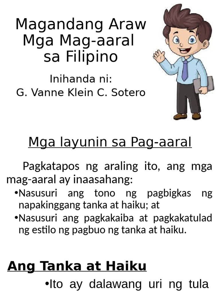 Filipino 9 Tanka at Haiku | PDF