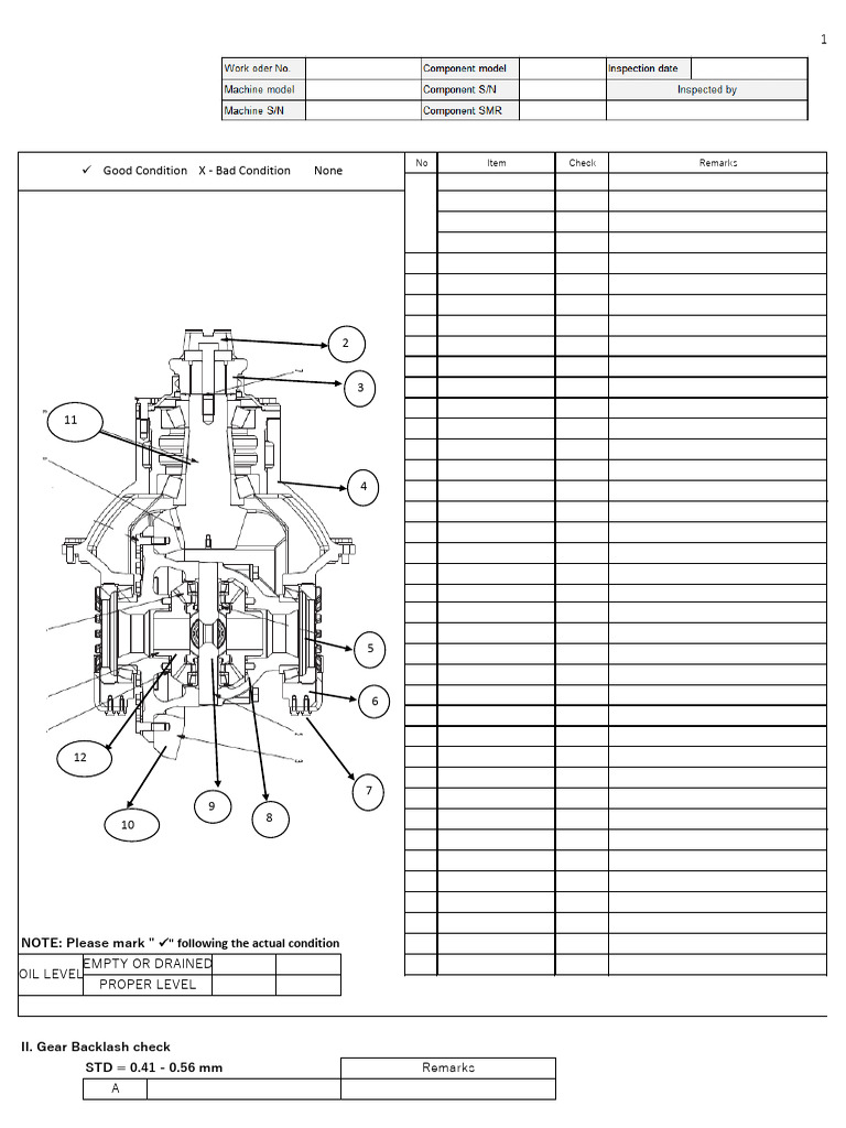 D1 - HD475 Differential Receiving Inspection | PDF