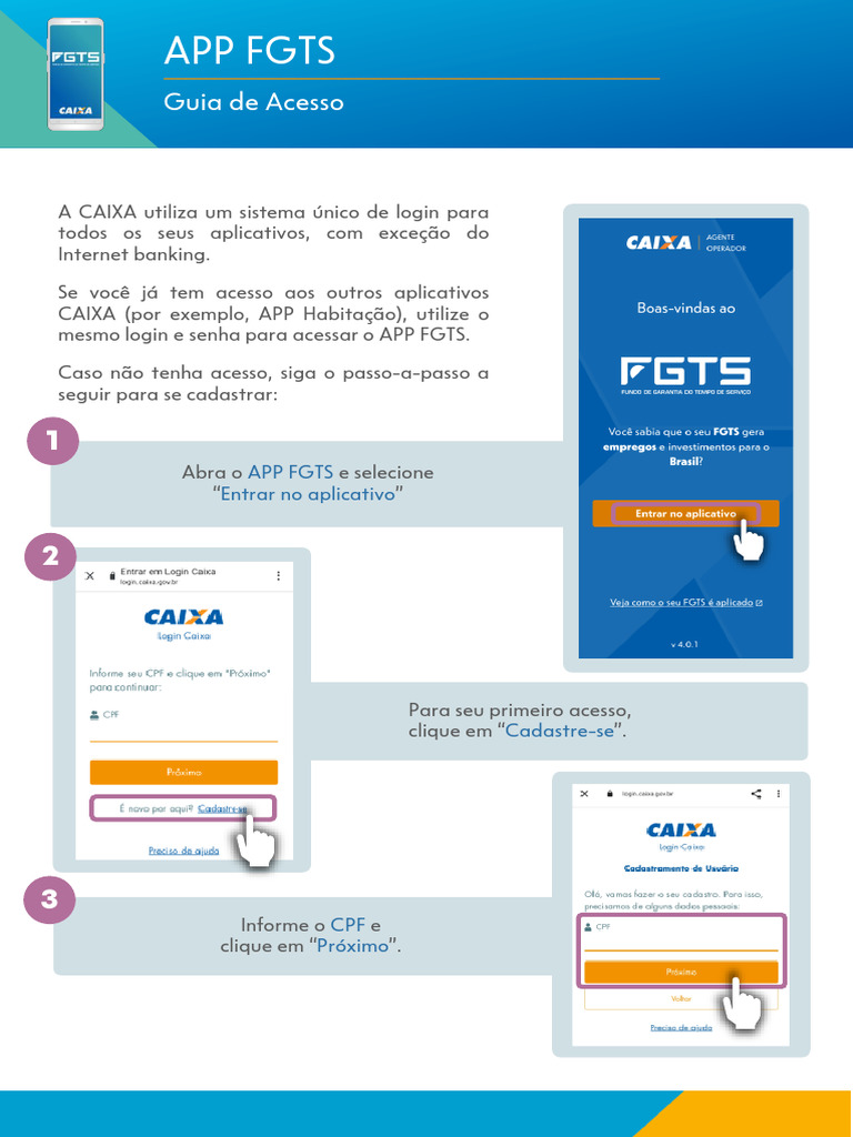 Guia de Acesso APP FGTS | PDF