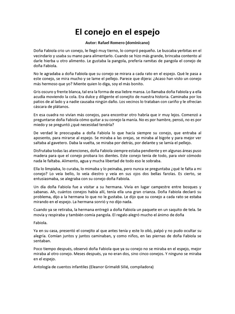 El Conejo en El Espejo | PDF