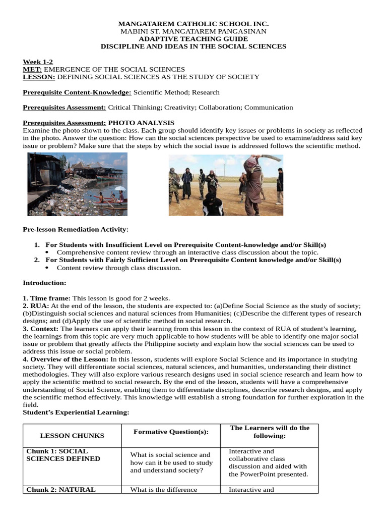 Week 1-2 | PDF | Social Sciences | Science