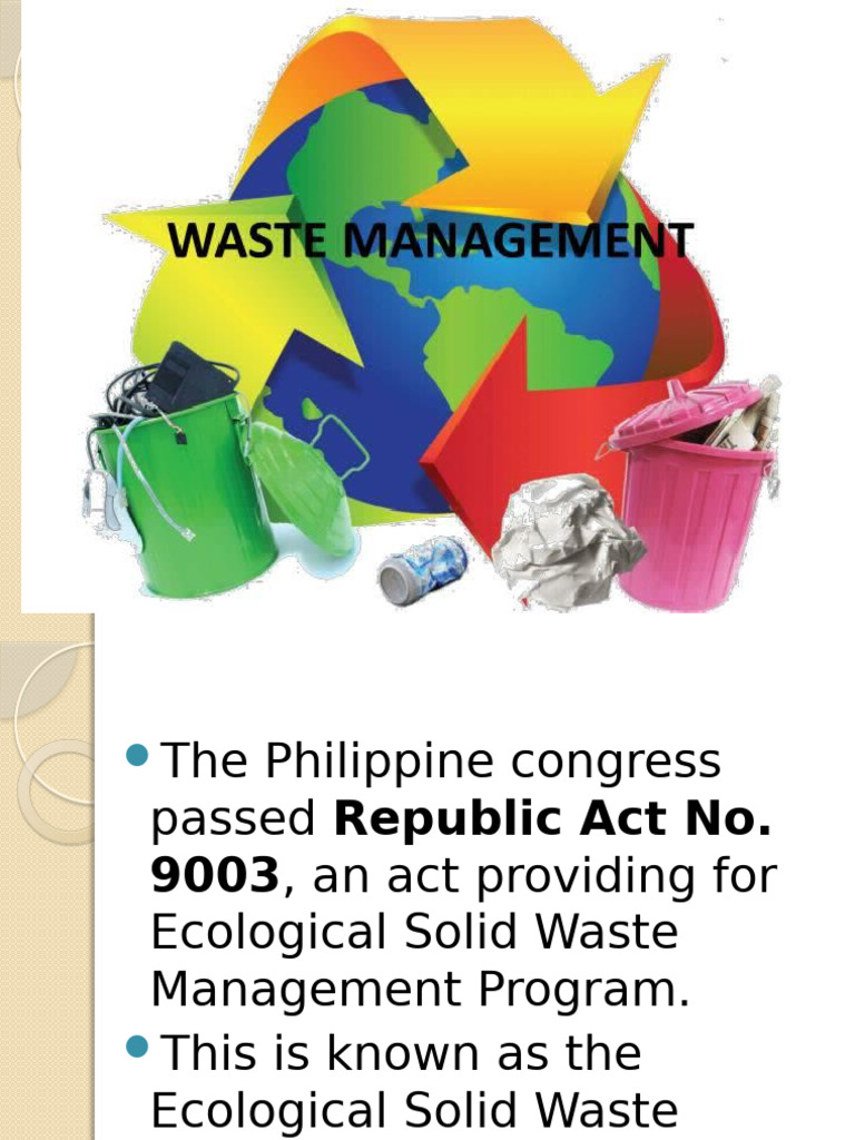Ecological Solid Waste Management Act | PDF | Waste | Waste Management
