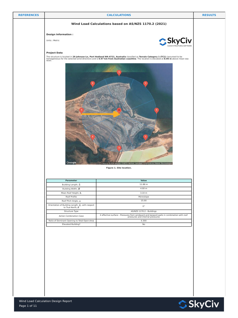 Wind Load Calculation Design Report | PDF | Windward And Leeward | Wound