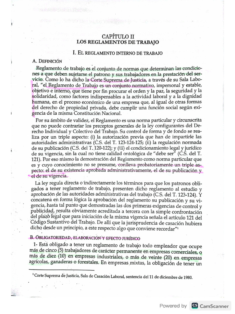 Los Reglamentos de Trabajo | PDF