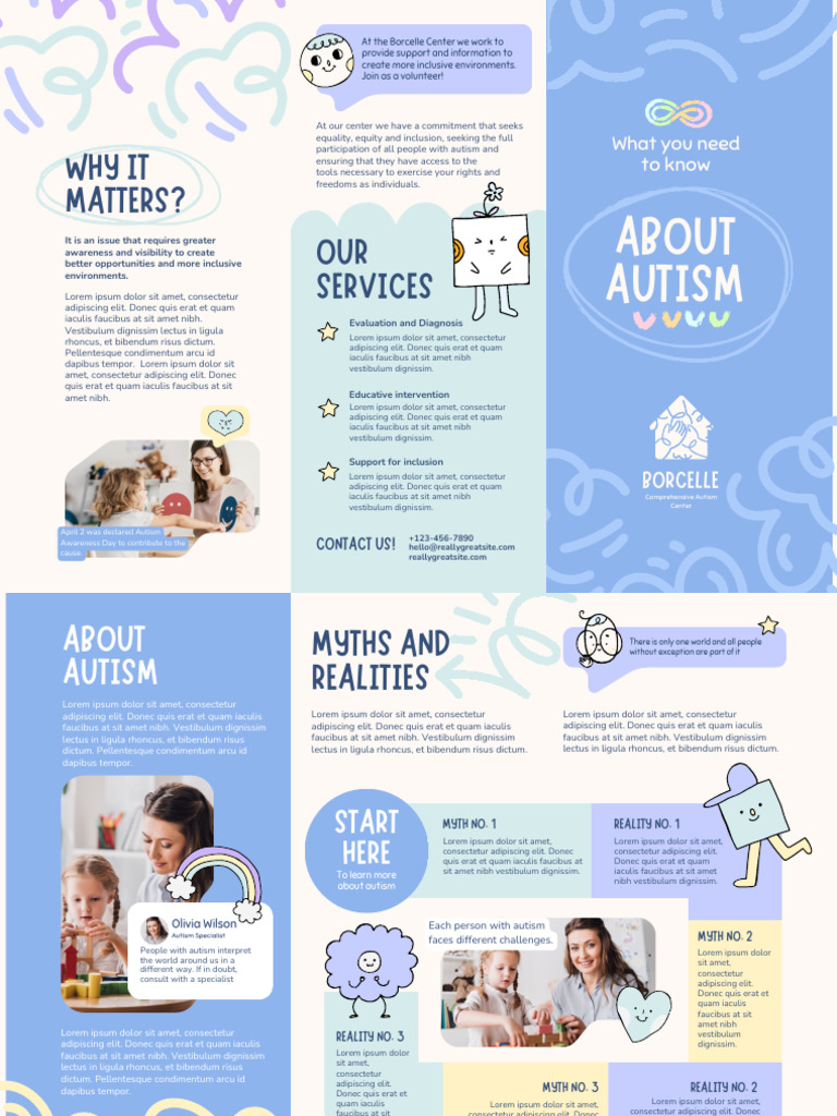 Blue Playful Autism Brochure | PDF | Behavioural Sciences ...
