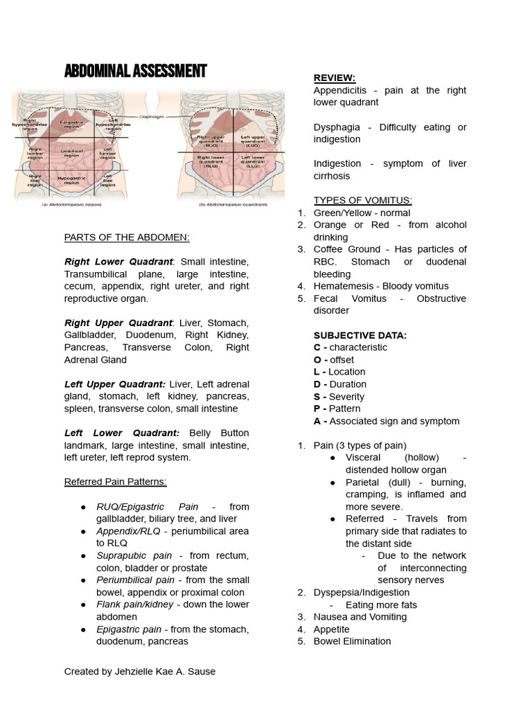 Health Assessment Notes: Mid Term | PDF | Heart | Lung