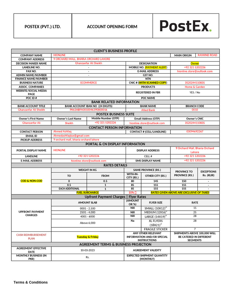 MOU - Postex Com | PDF | Insurance