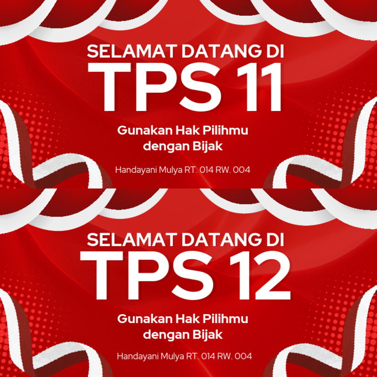 Merah Banner TPS Pemilu Indonesia | PDF