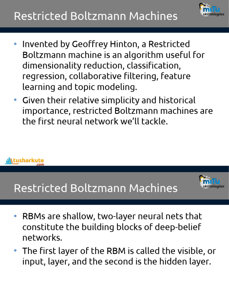 Restricted Boltzman Machines | PDF | Artificial Neural Network | Theoretical Computer Science