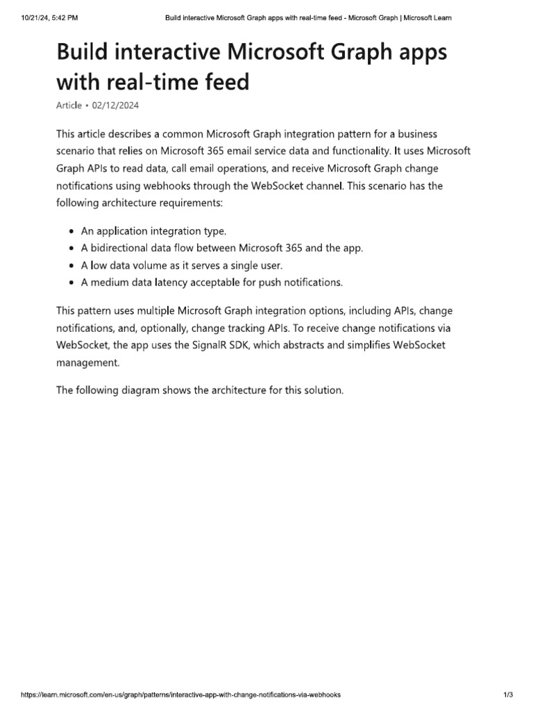 Build Interactive Microsoft Graph Apps With Real-Time Feed | PDF