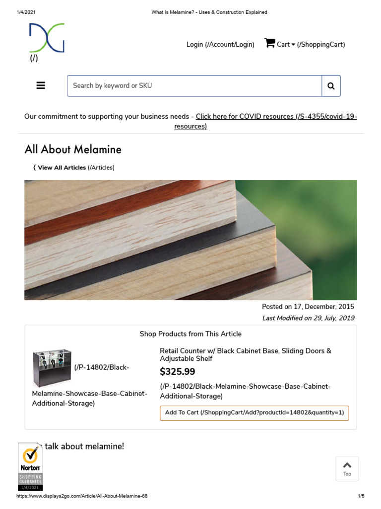 What Is Melamine - Uses & Construction Explained | PDF | Lamination ...