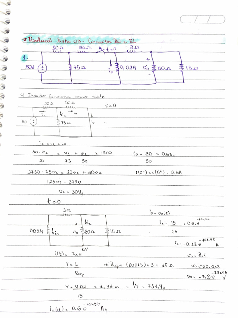 Lista03 Circuitos | PDF
