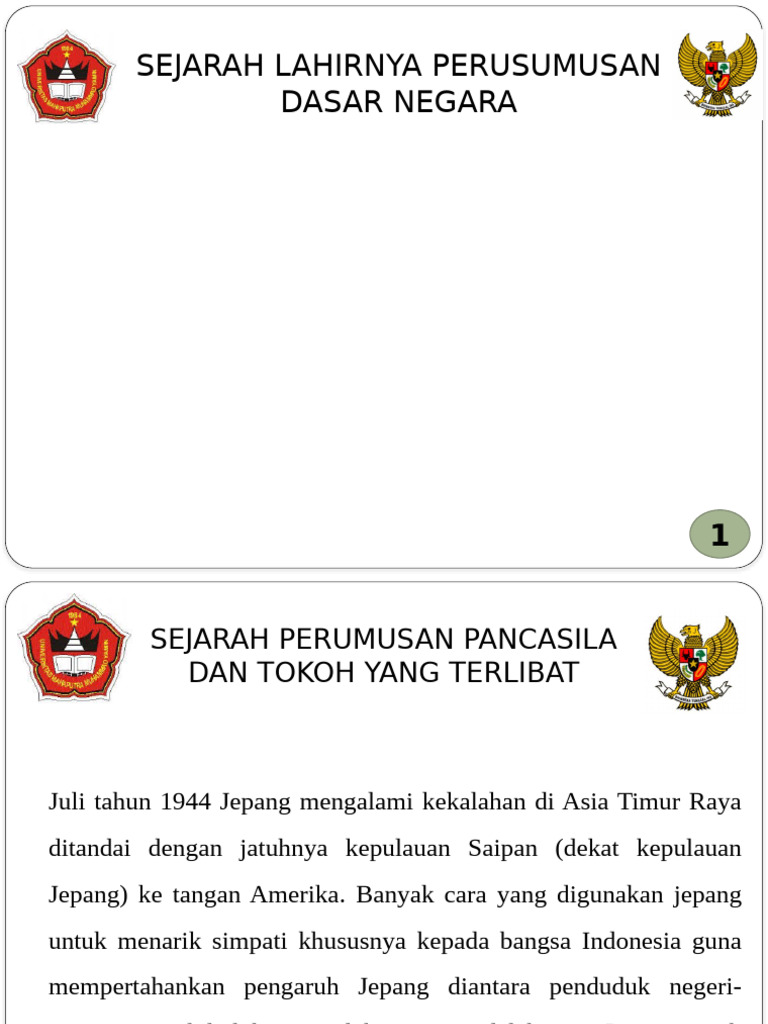Sejarah Lahirnya Perumusan Dasar Negara | PDF