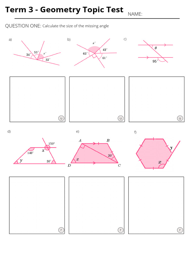 Geometry Test for Students | PDF