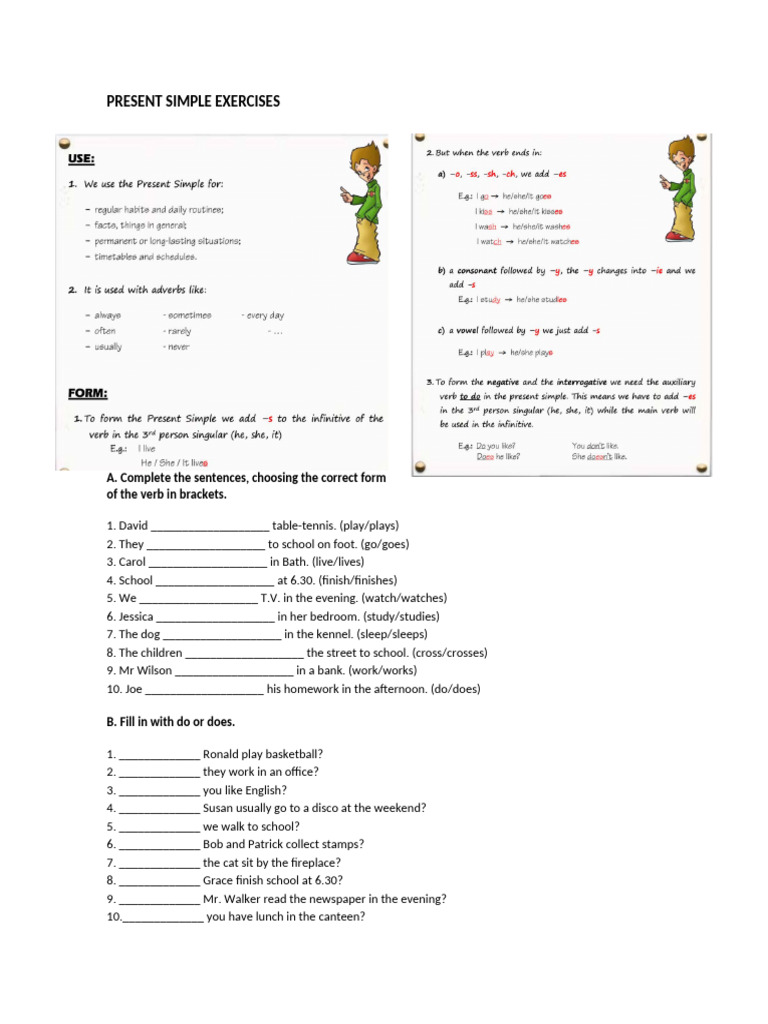 Present Simple 2 2024 | PDF