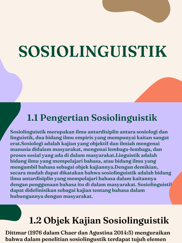 Sosiolinguistik | PDF