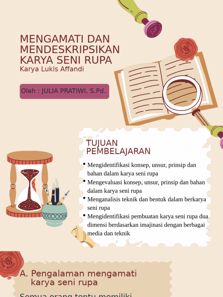 Mengamati Dan Mendeskripsikan Karya Seni Rupa | PDF