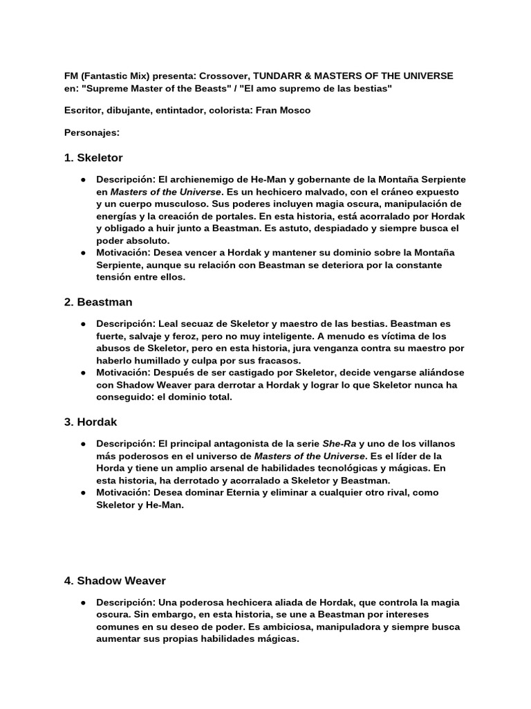 Tundarr & He-Man | PDF