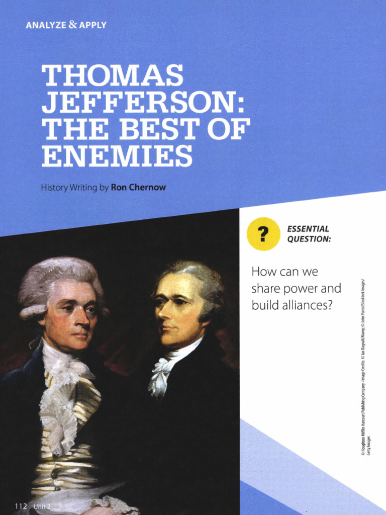 GVCS - Thomas Jefferson - The Best of Enemies - Passage | PDF | Thomas ...