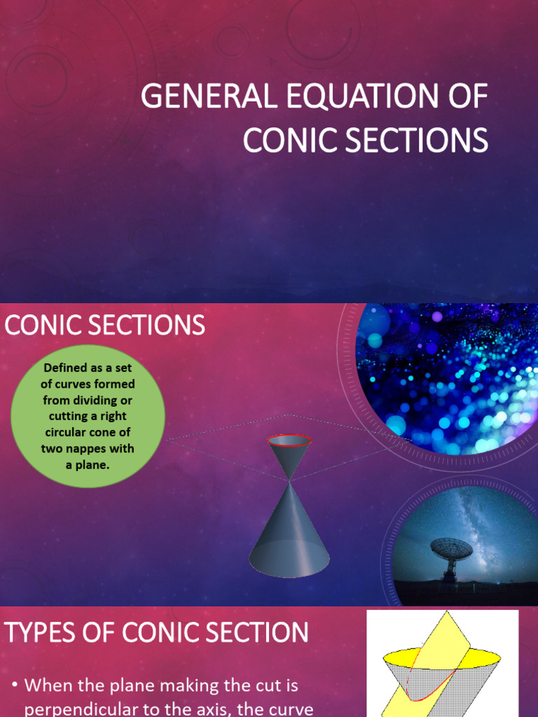 Summary of Conic Sections and Problem Solving - Student | PDF ...