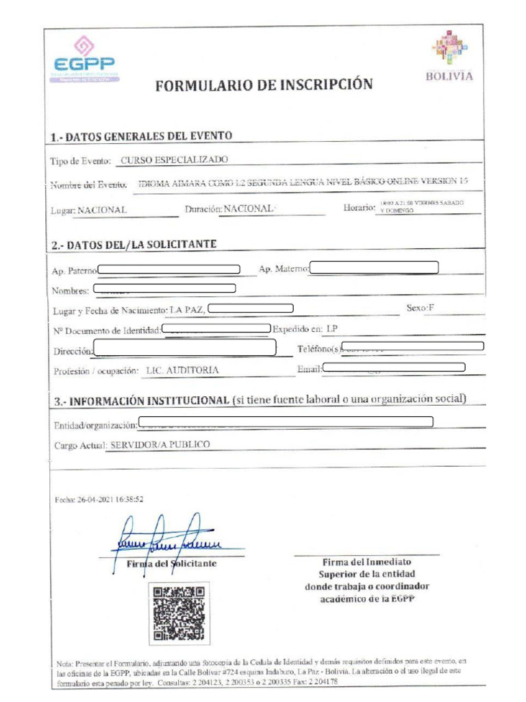Ejemplo Entrega de Documentos | PDF