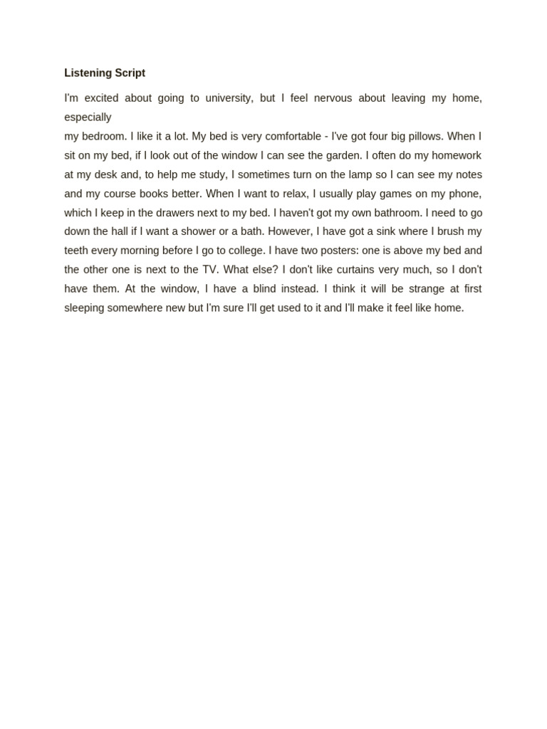 Listening Script | PDF