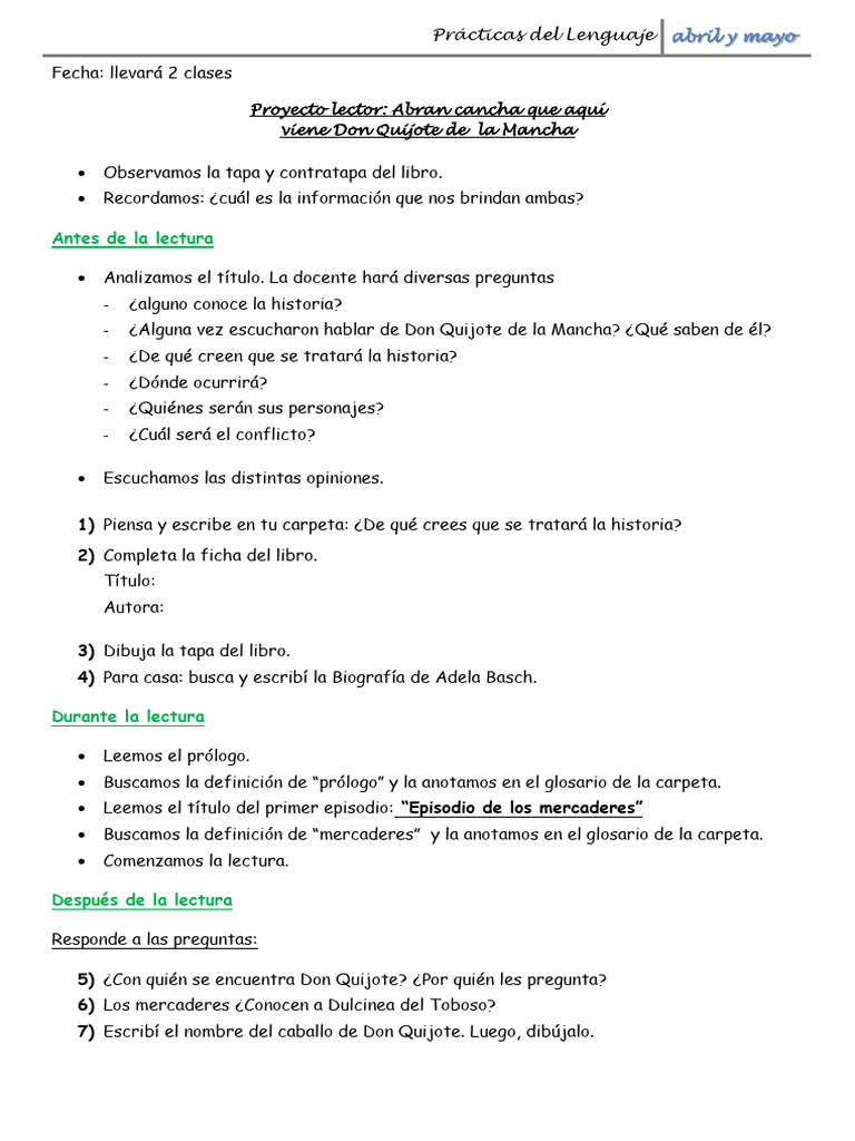 Secuencia Don Quijote | PDF | Don Quijote