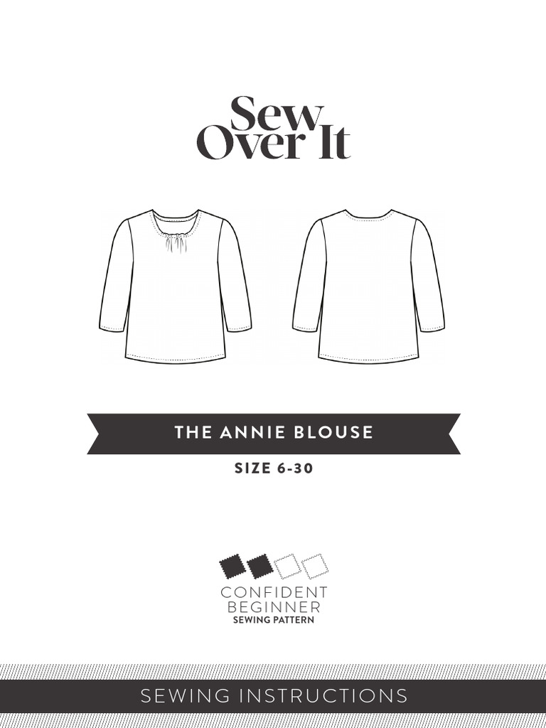 Annie Blouse Sewing Pattern Guide | PDF | Seam (Sewing) | Sewing