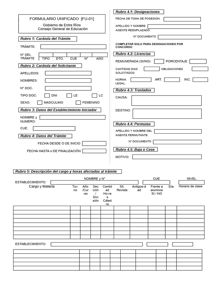 Formulario-Unificado-FU (1) .Doc - Documentos de Google | PDF | Justicia | Crimen y violencia