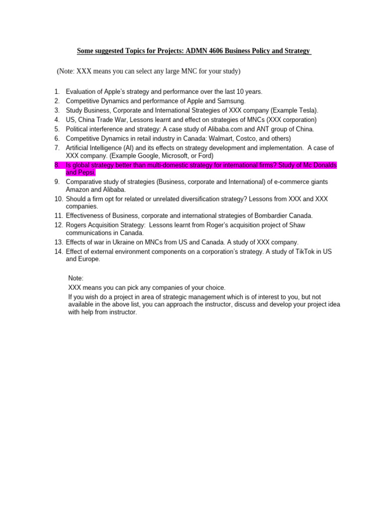 08 Appendix C - List of Suggested Topics For Projects | PDF