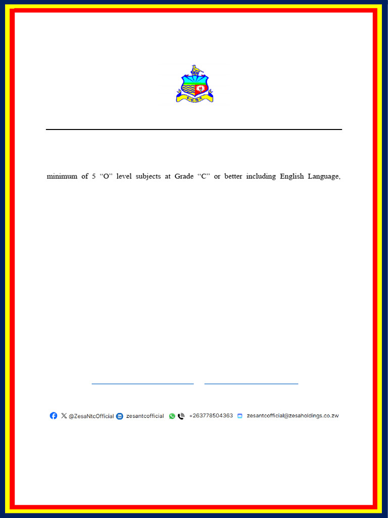 Zesa NTC 2025 Intake-1 | PDF