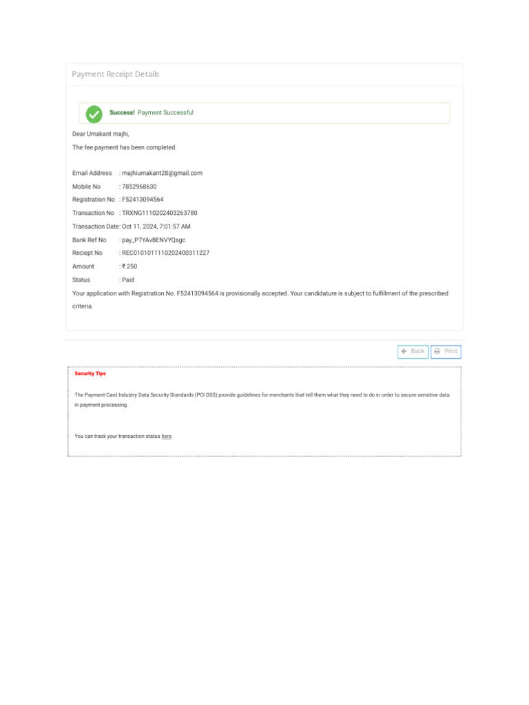 Railway Receipt for Payment Confirmation | PDF
